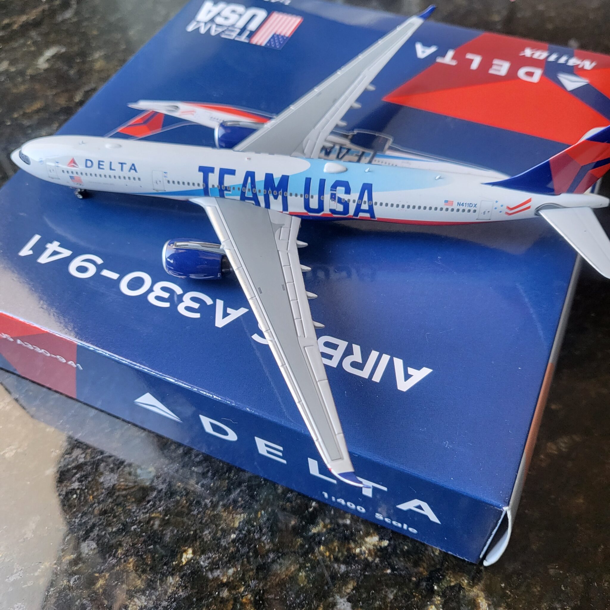 A330-900 (Delta Airlines – TEAM USA) – Miniaturas de avioes – aeromodelismo